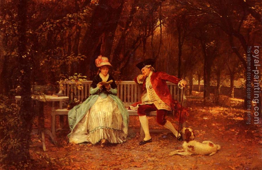 The Suitor by Louis Emile Adan | Oil Painting Reproduction