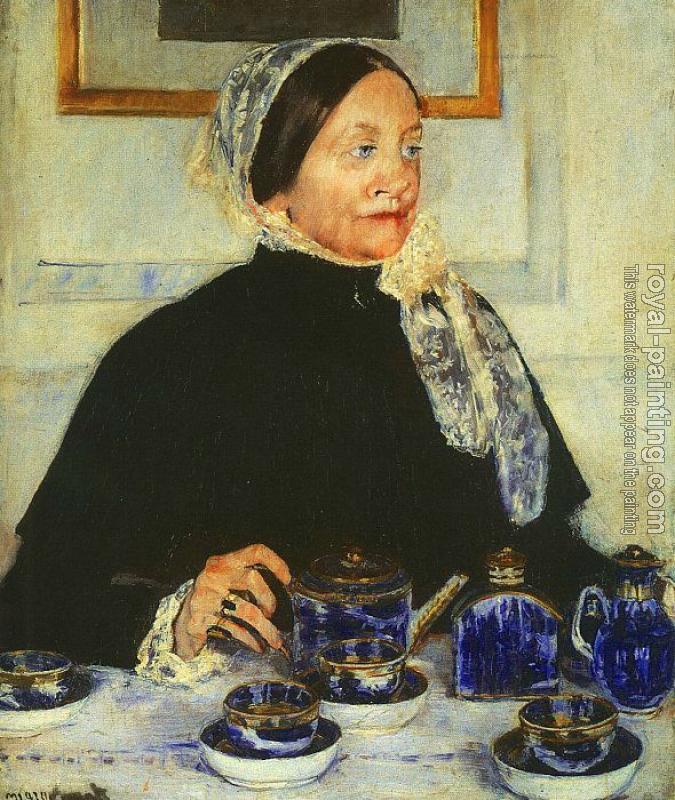 Lady at the Tea Table by Mary Cassatt | Oil Painting Reproduction