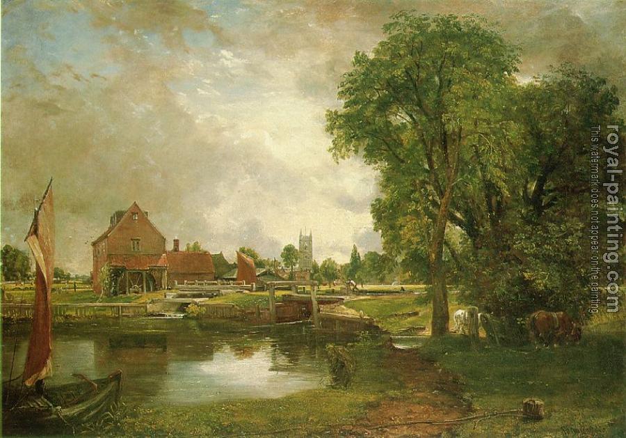 Dedham Lock and Mill by John Constable | Oil Painting Reproduction