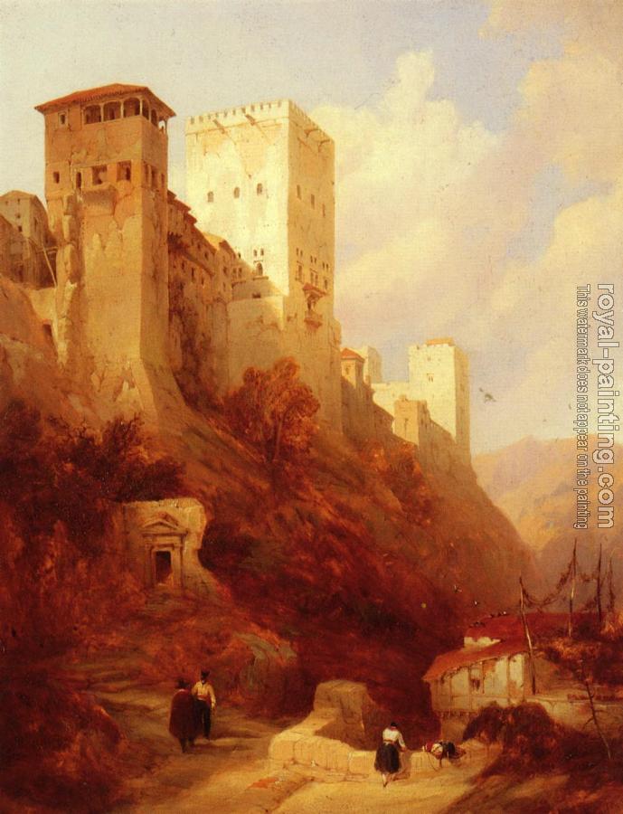 Tower Of Comares Alhambra Granada by David Roberts | Oil Painting ...