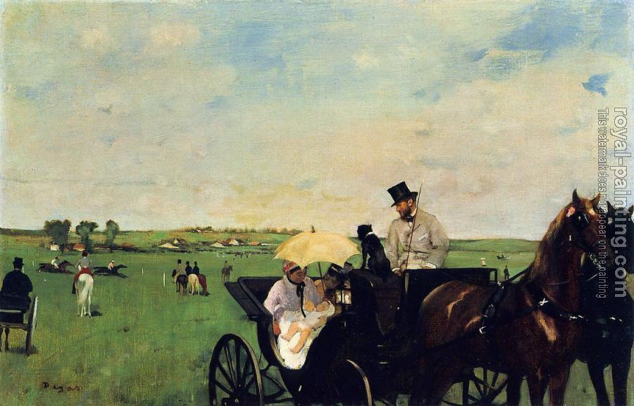 A Carriage at the Races by Edgar Degas | Oil Painting Reproduction