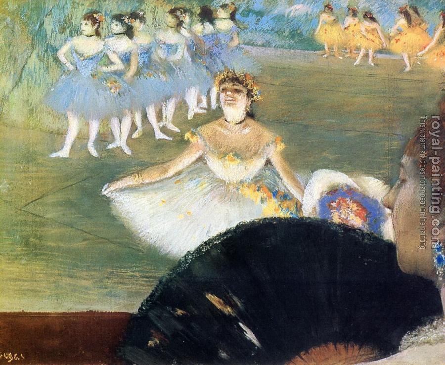 Dancer with a Bouquet of Flowers by Edgar Degas | Oil Painting Reproduction