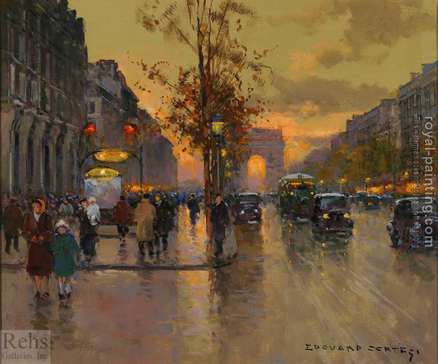 Metro George V, Champs Elysees by Edouard Cortes | Oil Painting ...
