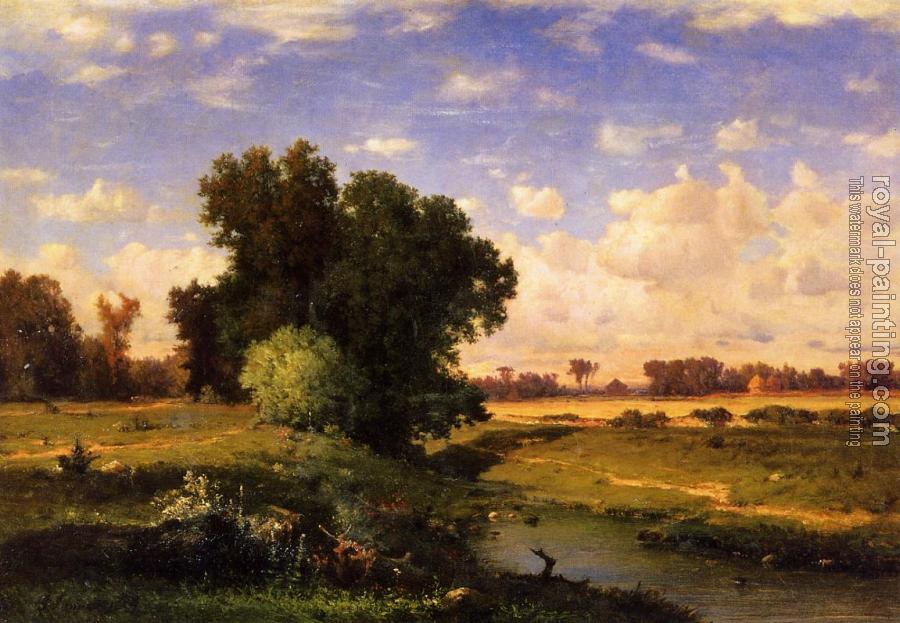 Hackensack Meadows Sunset by George Inness | Oil Painting Reproduction