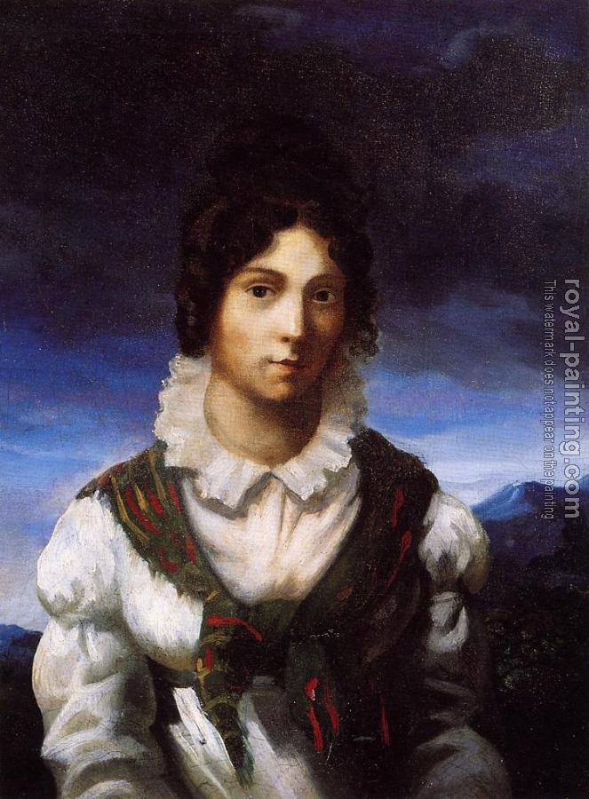 Portrait of a Young Woman by Theodore Gericault | Oil Painting Reproduction