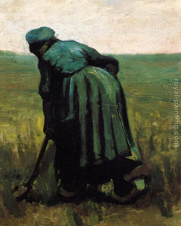 Peasant Woman Digging by Vincent Van Gogh | Oil Painting Reproduction