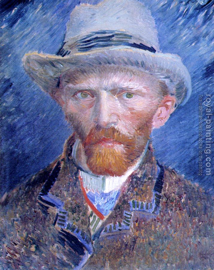 Self-Portrait with Grey Felt Hat by Vincent Van Gogh | Oil Painting ...