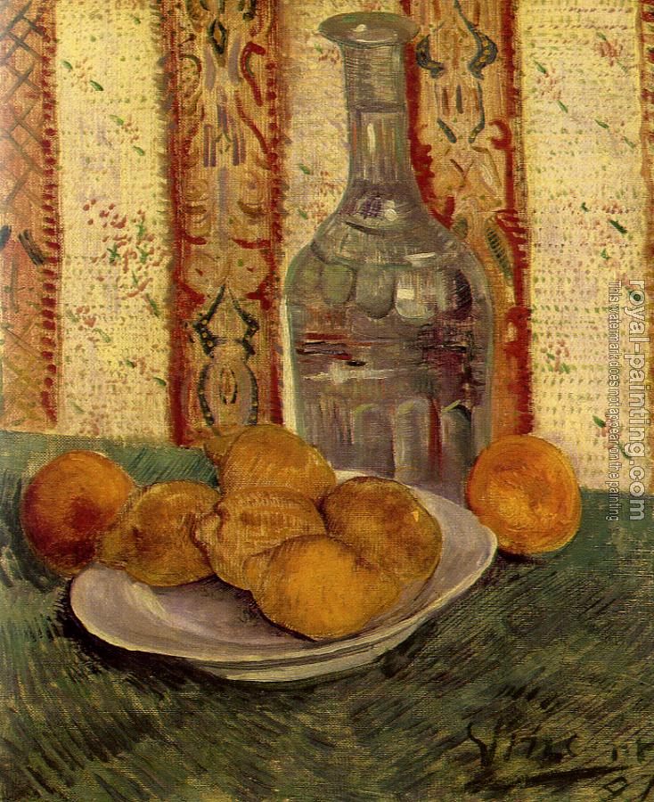 A Plate with Lemons and a Carafe by Vincent Van Gogh | Oil Painting ...