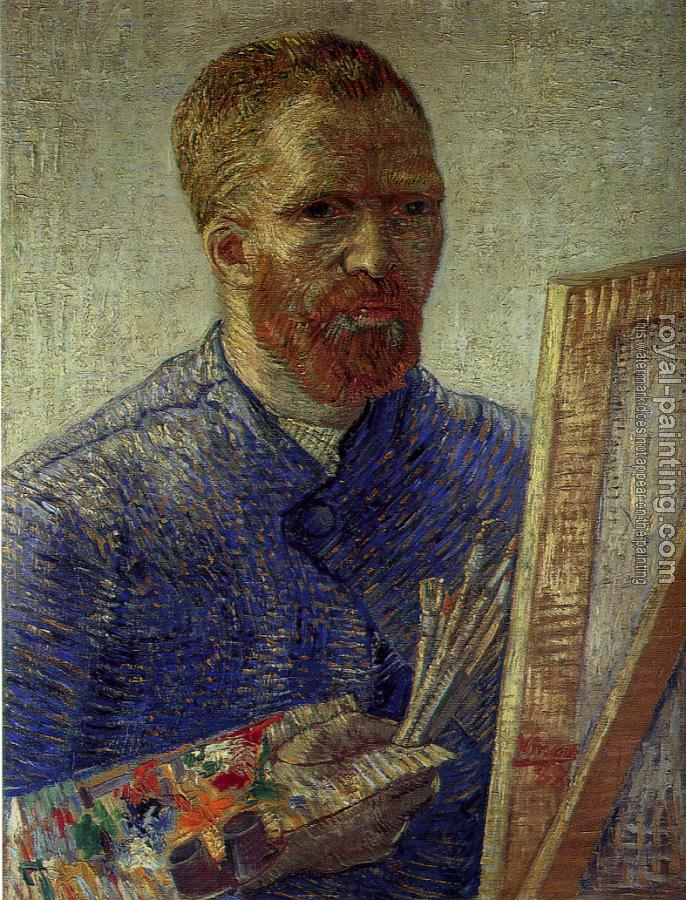 Self-Portrait in Front of the Easel by Vincent Van Gogh | Oil Painting ...