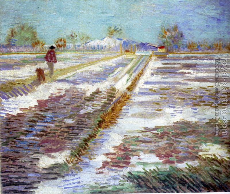 Landscape With Snow by Vincent Van Gogh | Oil Painting Reproduction