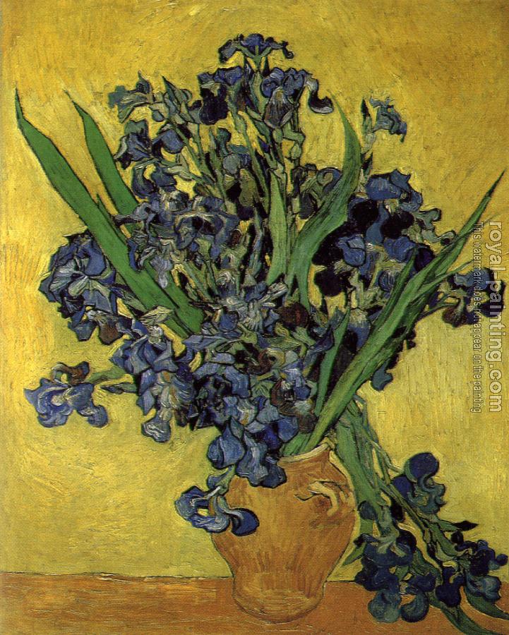Vase with Violet Irises against a Yellow Background by Vincent Van Gogh ...