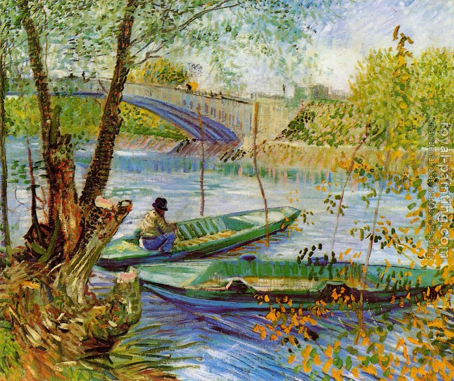 Fishing in the Spring, Pont de Clichy by Vincent Van Gogh | Oil ...