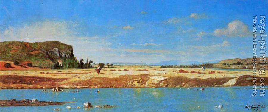 The Banks of the Durance by Paul-Camille Guigou | Oil Painting Reproduction