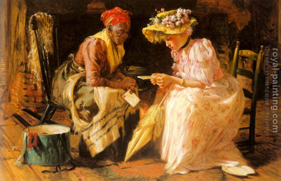 Mammy's Letter by Harry Herman Roseland | Oil Painting Reproduction