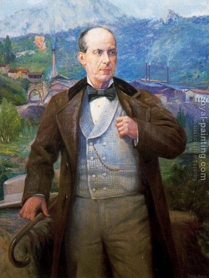 Retrato de Leon Urigoitia by Ignacio Diaz Olano | Oil Painting Reproduction
