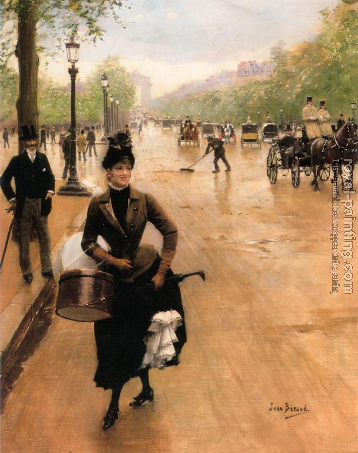 La Modiste Sur Les Champs Elysees by Jean Beraud | Oil Painting ...