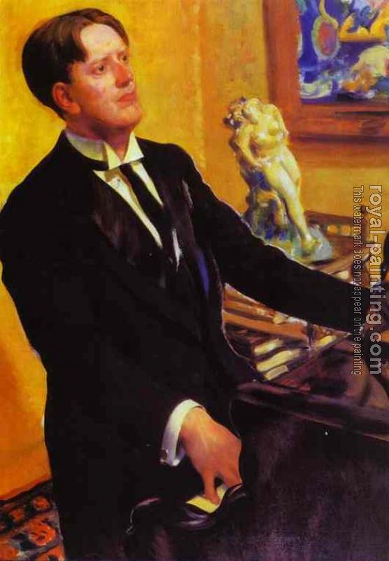 Portrait of the Composer D.V. Morozov by Boris Kustodiev | Oil Painting ...