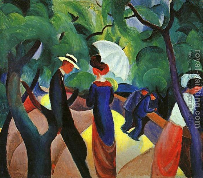 Promenade by August Macke | Oil Painting Reproduction
