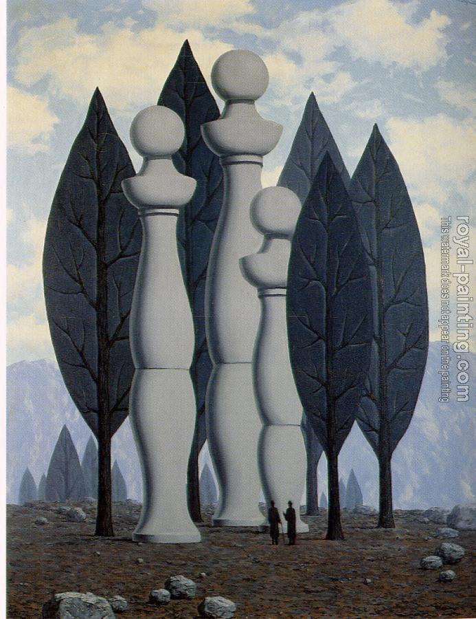 the art of conversation IV by Rene Magritte | Oil Painting Reproduction