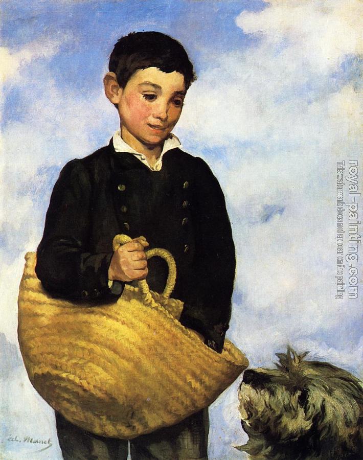 Boy with Dog by Edouard Manet | Oil Painting Reproduction