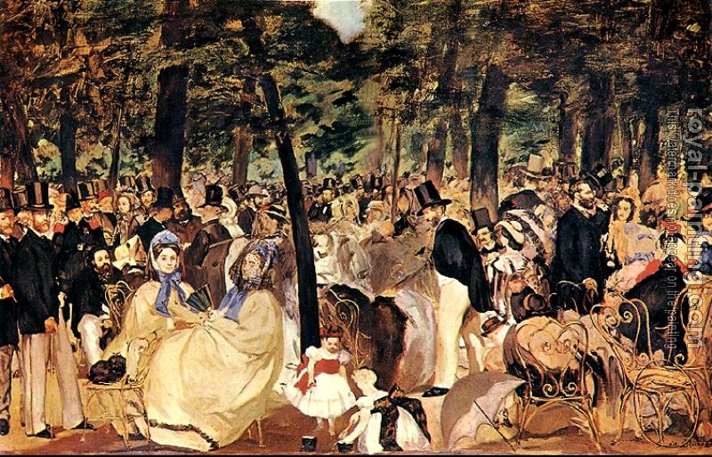 Music in the Tuileries by Edouard Manet | Oil Painting Reproduction