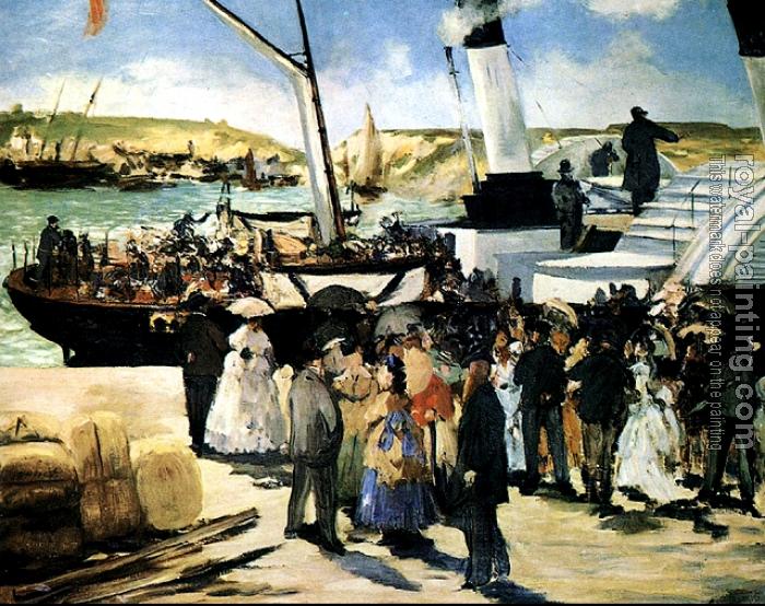 The Departure Of The Folkestone Boat by Edouard Manet | Oil Painting ...