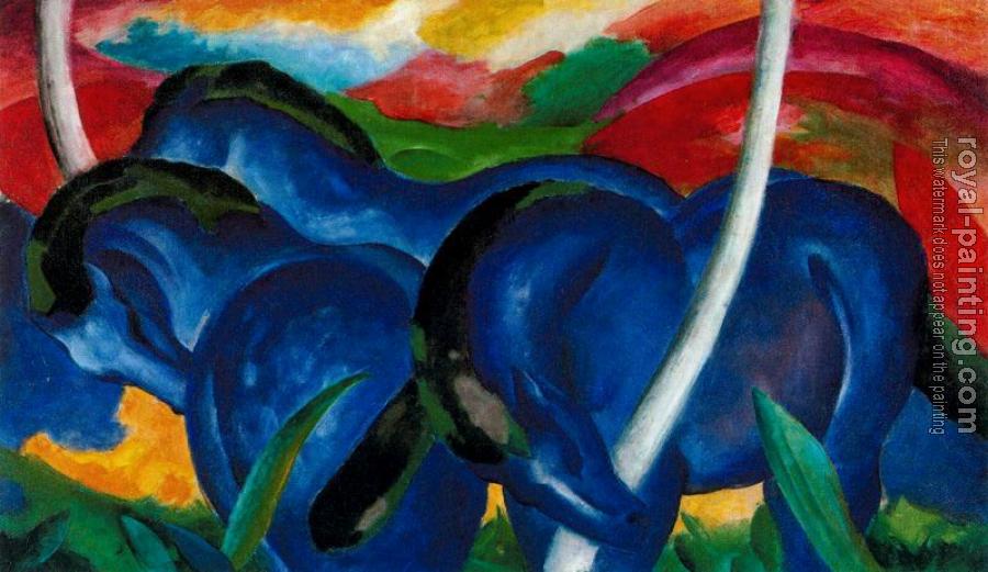 The Large Blue Horses by Franz Marc | Oil Painting Reproduction