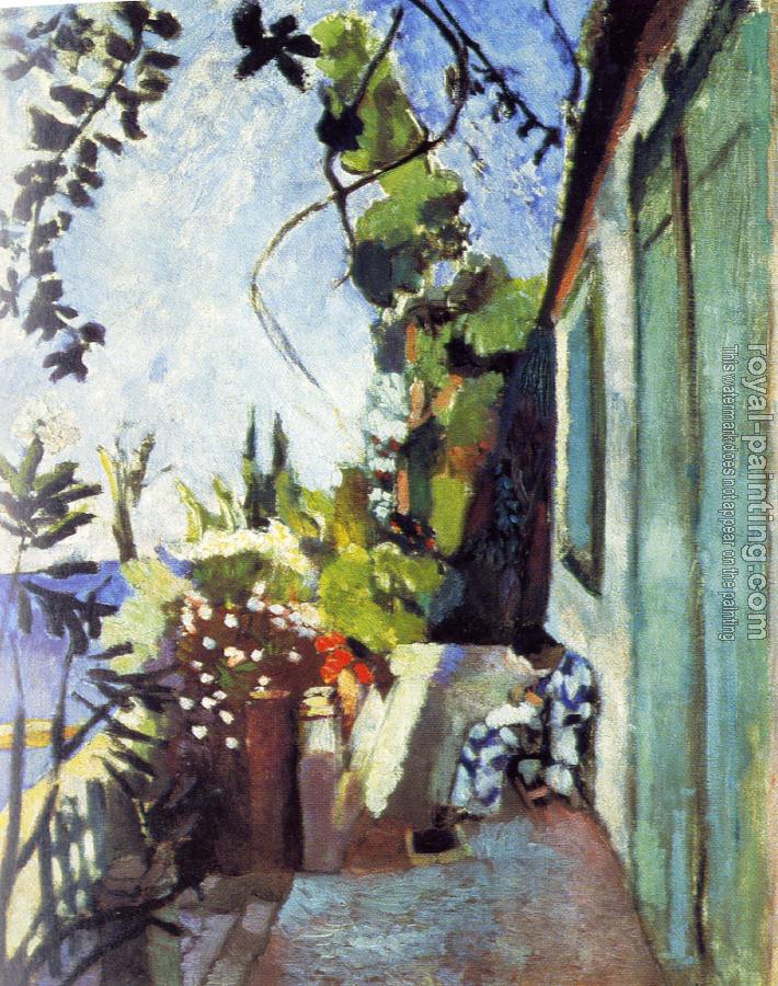 the terrace saint-tropez by Henri Emile Benoit Matisse | Oil Painting ...