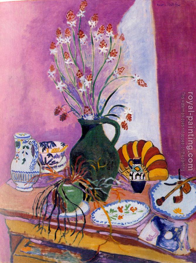 still life with asphodels by Henri Emile Benoit Matisse | Oil Painting ...