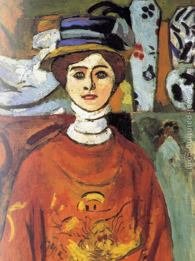 the girl green eyes by Henri Emile Benoit Matisse | Oil Painting ...