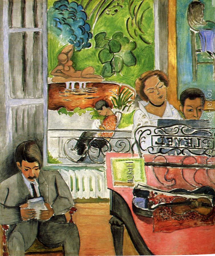 the music lesson by Henri Emile Benoit Matisse | Oil Painting Reproduction