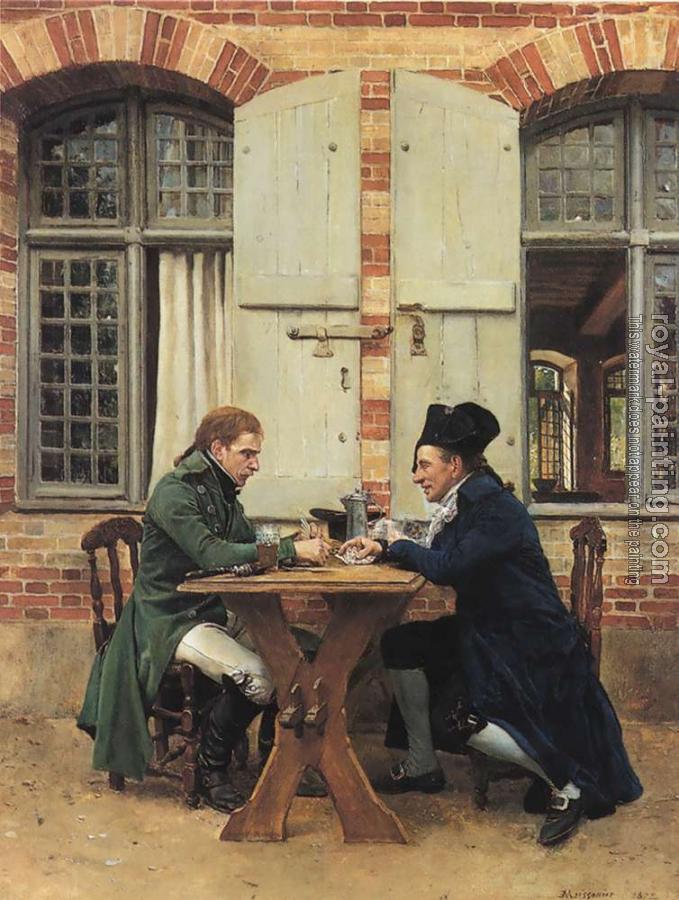 The Card Players by Jean-Louis Ernest Meissonier | Oil Painting ...