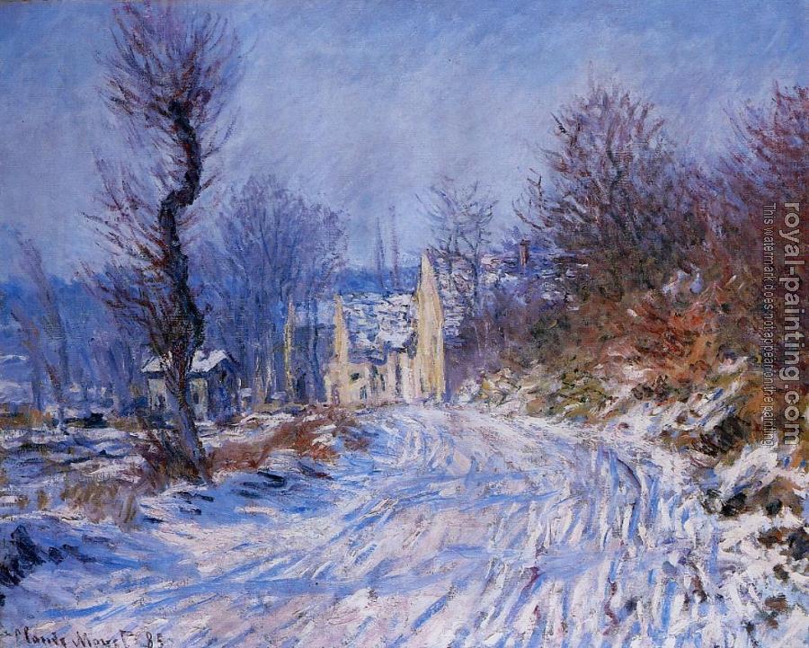 Road to Giverny in Winter by Claude Oscar Monet | Oil Painting Reproduction