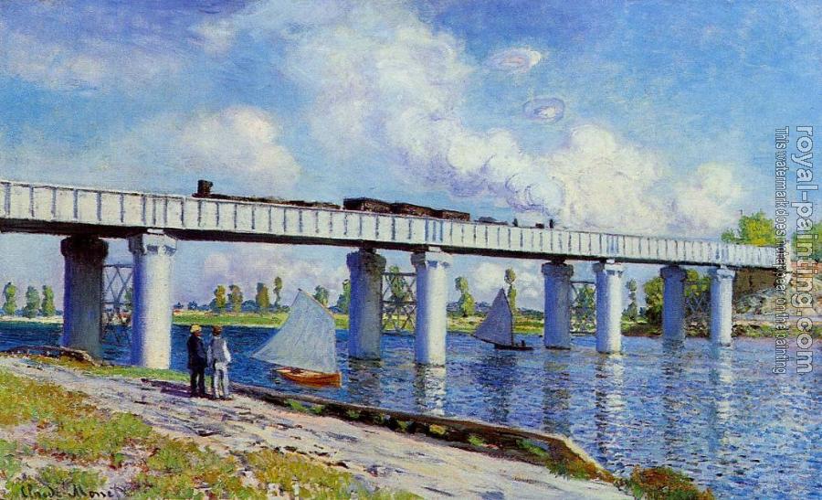 The Railroad Bridge at Argenteuil by Claude Oscar Monet | Oil Painting ...