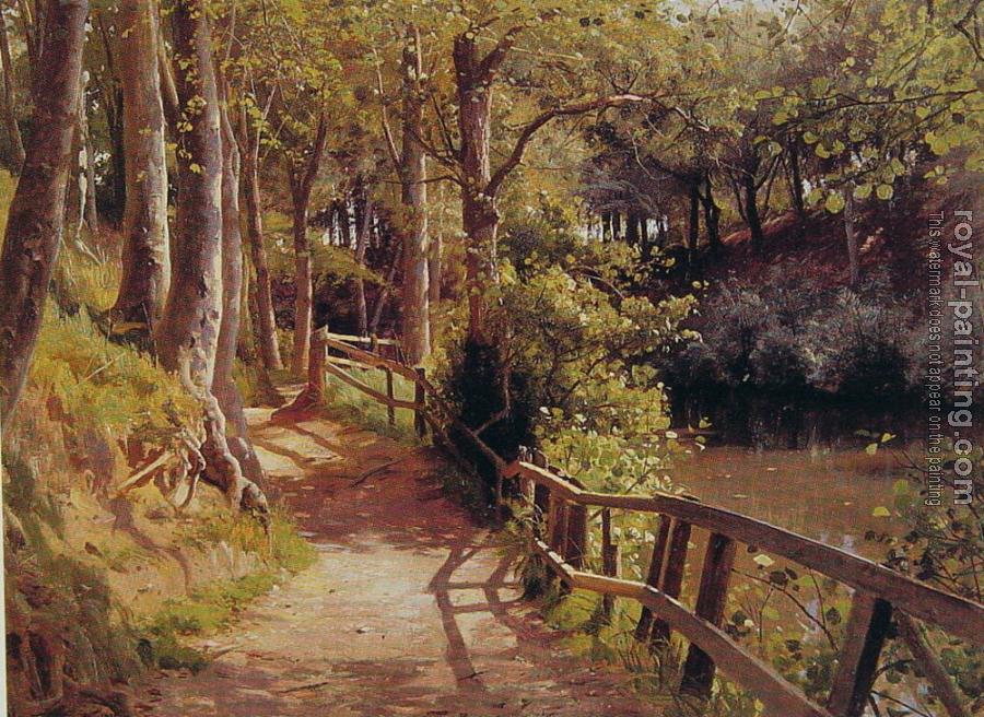 The forest path by Peder Mork Monsted | Oil Painting Reproduction