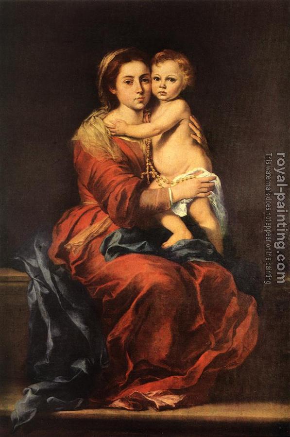 Virgin and Child with a Rosary by Bartolome Esteban Murillo | Oil ...