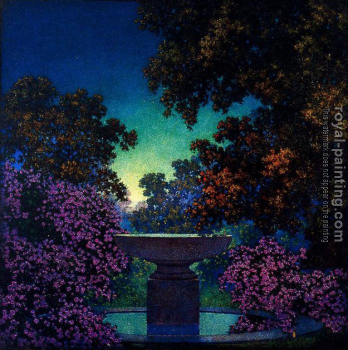 Blue Fountain by Maxfield Parrish | Oil Painting Reproduction