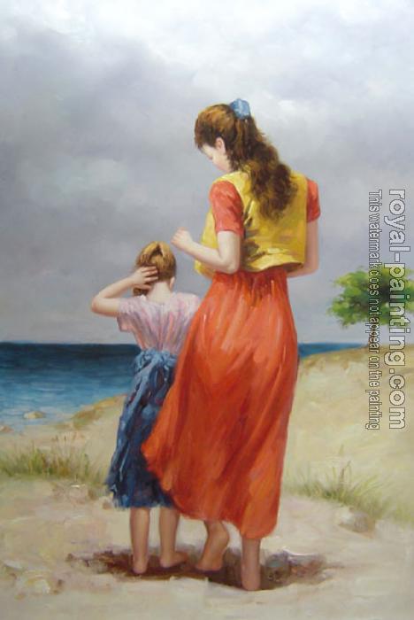 BEACH WALK II by Pino Daeni | Oil Painting Reproduction