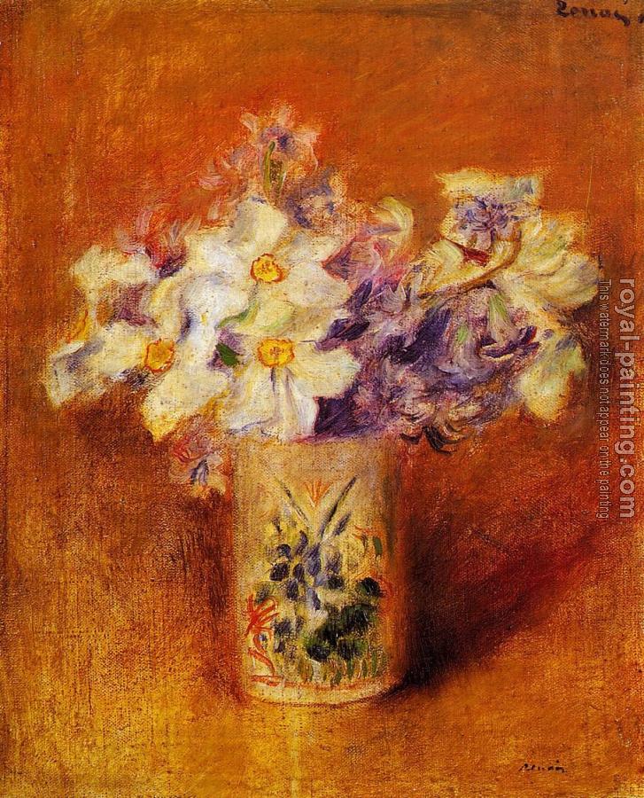 Flowers in a Vase III by Pierre Auguste Renoir | Oil Painting Reproduction