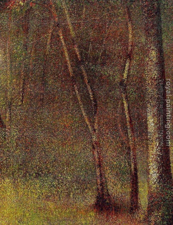 In the Woods at Pontaubert by Georges Seurat | Oil Painting Reproduction