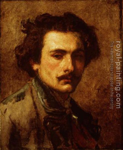 Thomas Couture, self-portrait by Thomas Couture | Oil Painting Reproduction
