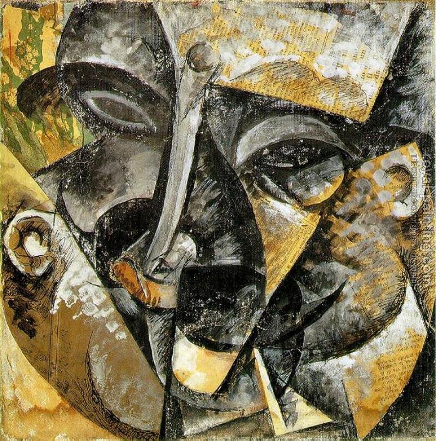 Dynamism of a Man's Head by Umberto Boccioni | Oil Painting Reproduction