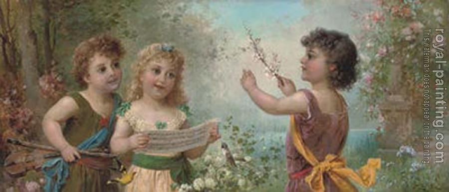 The song of spring by Hans Zatzka | Oil Painting Reproduction